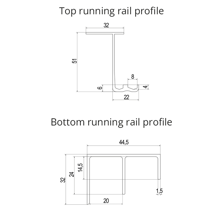 TopSlide Wardrobe Track Kit -Max Door Weight: 60kg | Quest