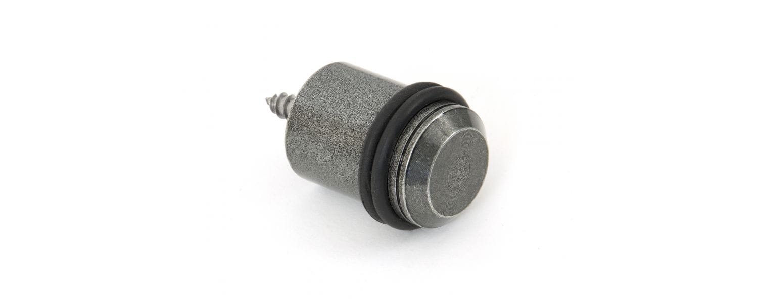 Anvil Floor Mounted Door Stop, Pewter