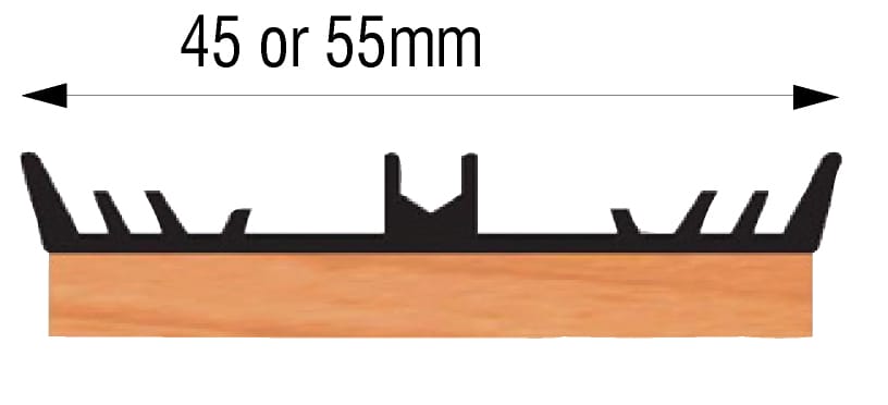 Rafter Gasket Capex Lay On 55mm Wide Black 10m